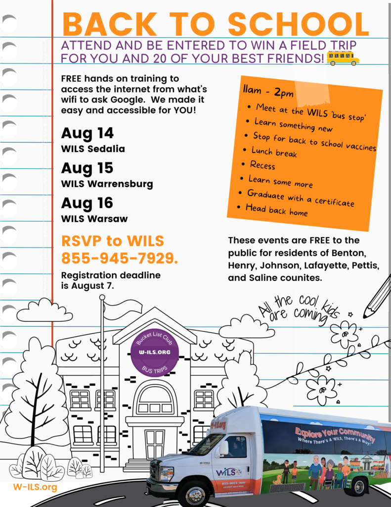 Back to School - A Bucket List Experience - Sedalia - WILS